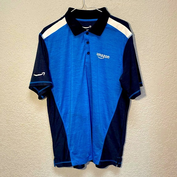 Amazon | Shirts | Amazon Polo Mens Large Blue Delivery Driver Uniform ...